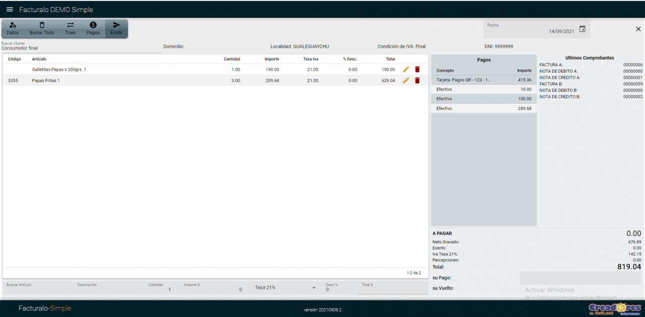 Facturalo Simple - Gestión Simple de Facturación Electrónica